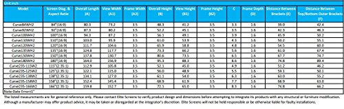 Elite Screens Lunette 2 Series, 115-inch Diagonal 2.35:1, Curved Home Theater Fixed Frame Projector Screen, CURVE235-115W2, CineWhite, 115"" diag. 2.35:1"