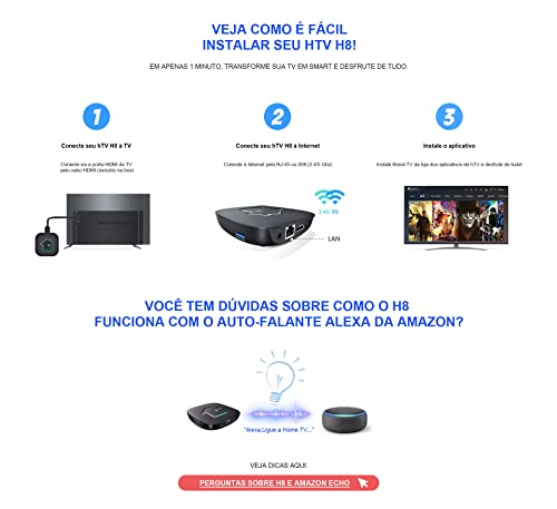 BETTER TV,BETTER LIFE! 2023 Newest H8 HTV8, HTV 7 Updated Box IPTV Brazil More Videos 8K HDR Image Android 9 HDMI 2.0 LAN Multi-Media