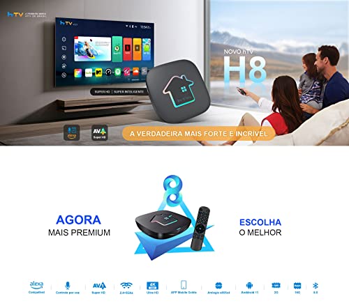 BETTER TV,BETTER LIFE! 2023 Newest H8 HTV8, HTV 7 Updated Box IPTV Brazil More Videos 8K HDR Image Android 9 HDMI 2.0 LAN Multi-Media