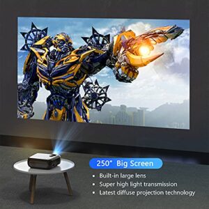 WiFi Bluetooth Projector, ZEROSKY 8000L HD Video Projector, 1080P and iOS/Android Supported, Portable Home Movie Projector Compatible with PC/XBox/PS4/TV Stick (PJ-32C)