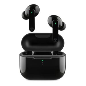 treblab x1 – true wireless earbuds, ipx4 waterproof bluetooth earbuds with touch control, voice assistant, transparency mode, and gaming mode, up to 24 hour playtime, includes charging case, black