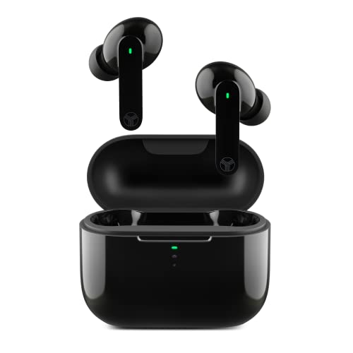 TREBLAB X1 - True Wireless Earbuds, IPX4 Waterproof Bluetooth Earbuds with Touch Control, Voice Assistant, Transparency Mode, and Gaming Mode, Up to 24 Hour Playtime, Includes Charging Case, Black