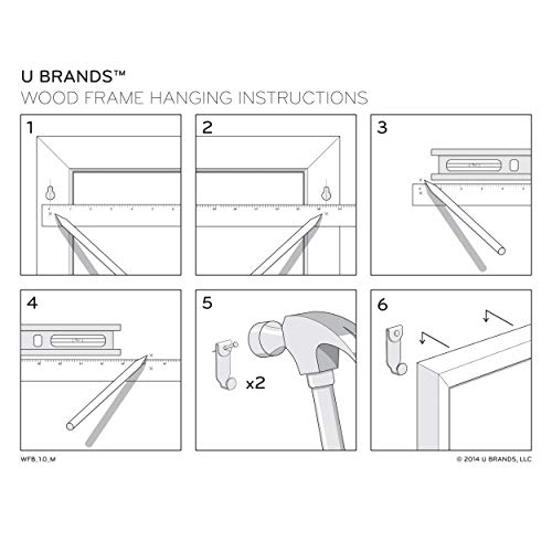 U Brands Magnetic Dry-Erase Board, 24 X 18 Inches, Black Wood Frame