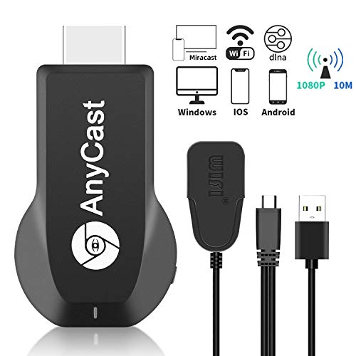 Tsemy Anycast HDMI Wireless Display Adapter WiFi 1080P Mobile Screen Mirroring Receiver Dongle to TV/Projector Receiver Support Android Mac iOS Windows