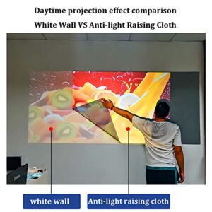 Folding Metal Anti-Light Projector Screen, Wall Mounted Movie Projector Screen 4k 3D Hd Anti-Crease Video Projector Screen, 16:9/4:3 Borderless Manual Projector Screen for Office, Home Theater