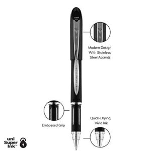 Uni-Ball 33921 Jetstream Ballpoint Pens, Bold Point (1.0mm), Black, 12 Count