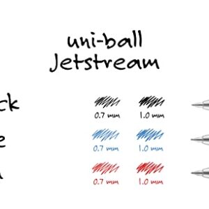 Uni-Ball 33921 Jetstream Ballpoint Pens, Bold Point (1.0mm), Black, 12 Count