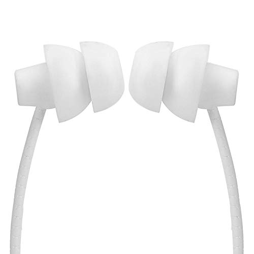 Non Radiation Sleep Earphones, 3 Meters Extended Long in Ear Wired Headphones Noise Cancelling HD Calls One Button Microphone Line Control Headset 3.5mm Jack for Mobile Phones White