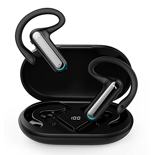 Luisport Open Ear Bluetooth Headphones Wireless Earphones Bluetooth Earbuds Wireless Earbuds Bluetooth Earphones Wireless Earphones (FW5-Black)