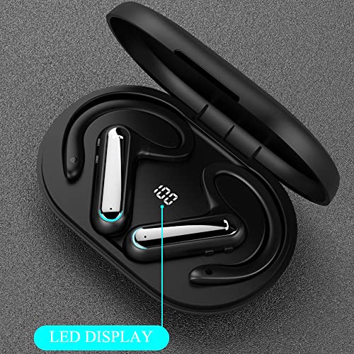 Luisport Open Ear Bluetooth Headphones Wireless Earphones Bluetooth Earbuds Wireless Earbuds Bluetooth Earphones Wireless Earphones (FW5-Black)