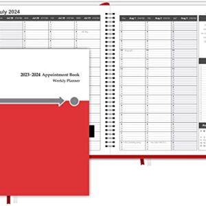 Appointment Book 2023 2024 Daily & Hourly 15 minutes, Schedule Planner Book by Strive Zen, HARDCOVER, Large, 8.5" x 11", Hourly, Weekly Planner, Monthly Planner, 18 Months, January 2023- July 2024