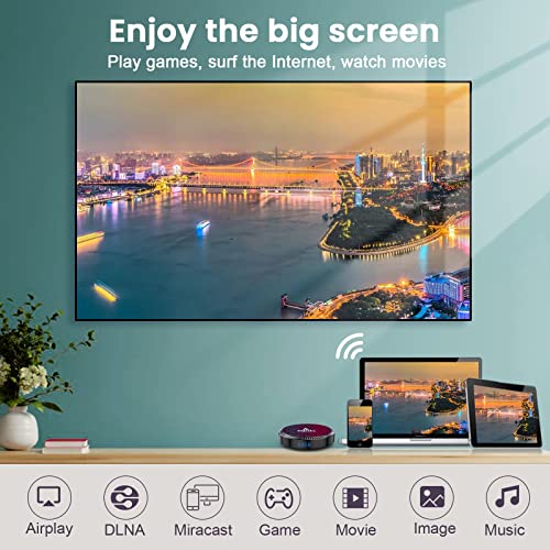 Android 12 TV Box 4GB 64GB Android Box with WiFi 6 2.4G 5.8G H618 Chipset USB 2.0 4K 6K HDR10 H.265 BT5.0 with Mini Wireless Backlit Keyboard