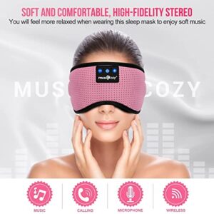 MUSICOZY Sleep Headphones Breathable Bluetooth 5.2 Headband 3D Sleeping Headphones, Wireless Eye Mask Sleep Earbuds for Side Sleeper Women Office Air Travel Cool Tech Gadgets Unique Gifts 2 Packs