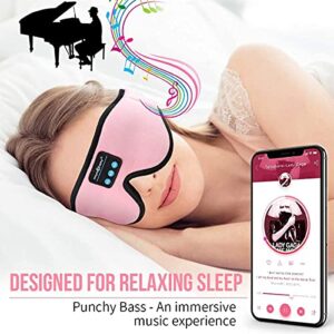 MUSICOZY Sleep Headphones Breathable Bluetooth 5.2 Headband 3D Sleeping Headphones, Wireless Eye Mask Sleep Earbuds for Side Sleeper Women Office Air Travel Cool Tech Gadgets Unique Gifts 2 Packs