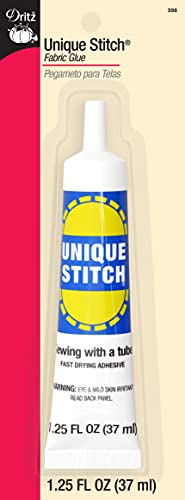 Dritz 398 Unique Stitch Stitchless Sewing Liquid Adhesive, Clear, 1.25-Fluid Ounce