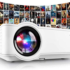 PONER SAUND Mini Portable Projector with Projector Screen