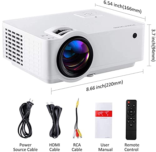 PONER SAUND Mini Portable Projector with Projector Screen