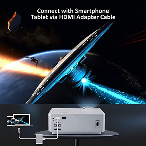 PONER SAUND Mini Portable Projector with Projector Screen