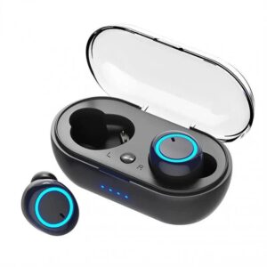 y50 bluetooth earphone outdoor sports wireless headset 5.0 with charging bin power display touch control headphone earbuds