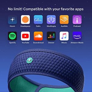 HoomBand | Bluetooth Sleep Headphones | Headband for Sleep, Travel, Meditation | Free Access to Hypnotic Stories and Sounds Created by Sleep Experts | Charging Cable Included