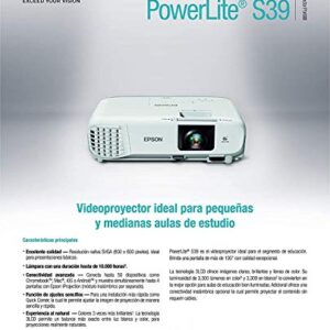 Epson V11H854020 Powerlite S39 SVGA 3LCD Projector