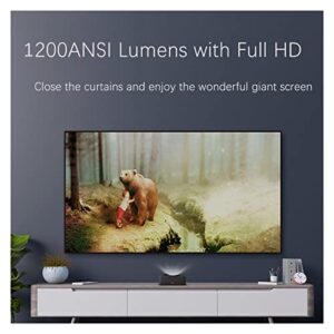 R1 1080P Laser Projector 1200 ANSI Lumens Ultra Short Throw Cinema HDR Video for Home Theater 1080P Beamer