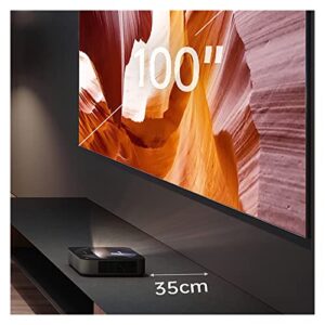 R1 1080P Laser Projector 1200 ANSI Lumens Ultra Short Throw Cinema HDR Video for Home Theater 1080P Beamer