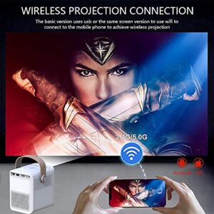 KXDFDC Projector 1080P Full Mini Projector for Home ET30 Theater 4K Viedo Beamer Portable Led for Smartphone (Size : Screen Version)