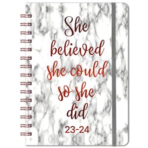 planner 2023-2024 – weekly monthly planner 2023-2024, july 2023 – december 2024, calendar planner 2023-2024, 8.43″ x 6.3″, 2023-2024 planner with flexible spiral hardcover, coated tabs, inner pocket