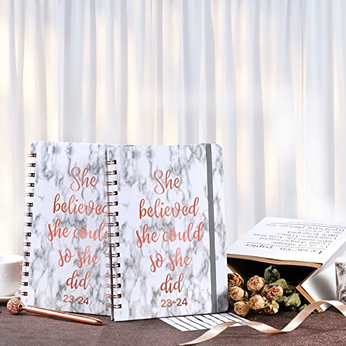 Planner 2023-2024 - Weekly Monthly Planner 2023-2024, JULY 2023 - DECEMBER 2024, Calendar Planner 2023-2024, 8.43" x 6.3", 2023-2024 Planner with Flexible Spiral Hardcover, Coated Tabs, Inner Pocket