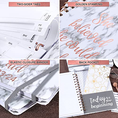 Planner 2023-2024 - Weekly Monthly Planner 2023-2024, JULY 2023 - DECEMBER 2024, Calendar Planner 2023-2024, 8.43" x 6.3", 2023-2024 Planner with Flexible Spiral Hardcover, Coated Tabs, Inner Pocket