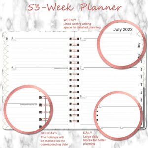 Planner 2023-2024 - Weekly Monthly Planner 2023-2024, JULY 2023 - DECEMBER 2024, Calendar Planner 2023-2024, 8.43" x 6.3", 2023-2024 Planner with Flexible Spiral Hardcover, Coated Tabs, Inner Pocket