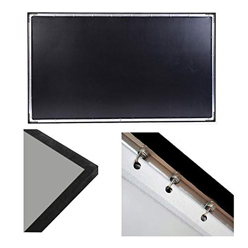 CXDTBH Ambient Light Rejecting Fixed Frame Projection Screen 60"-100" Narrow Border Black Crystal Anti-Light Projector Screen ( Size : 60 inch )