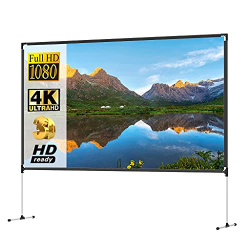 n/a Outdoor Projector Screen with Stand 100 Inch 16:9 8K 4K HD 3D Fast Folding Portable Indoor Projection Screen