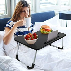 Lap Desk Foldable Bed Table Portable Multi-Function Laptop Bed Desk with Storage Drawer and Cup Holder, Notebook Stand Breakfast Bed Tray for Sofa, Bed, Terrace, Balcony, Garden