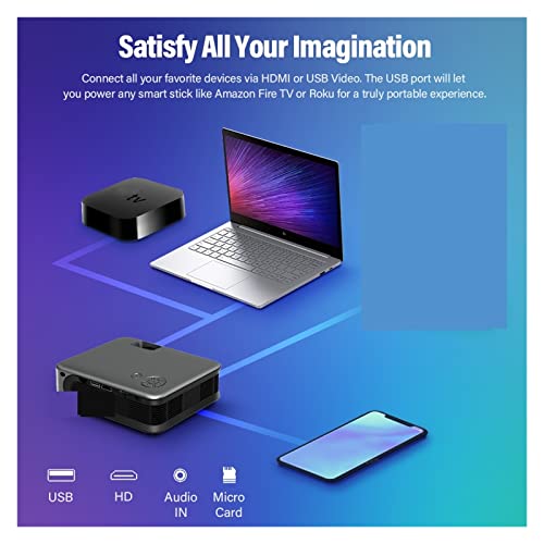 Projector Smart TV WiFi Portable Home Theater Cinema sync Android LED Projector for 4k Movies Projector