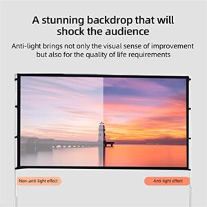 FZZDP Projector Outdoor Anti-Light and Gain Protection Folding Screen 16: 9 84 100 120 Inches Home with Console Curtain ( Size : 120 inch )