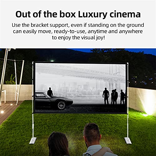 FZZDP Projector Outdoor Anti-Light and Gain Protection Folding Screen 16: 9 84 100 120 Inches Home with Console Curtain ( Size : 120 inch )