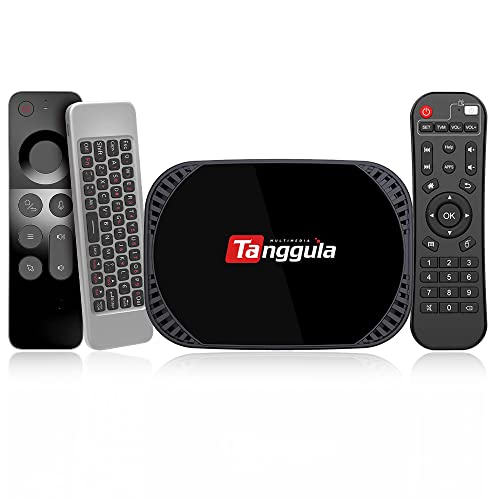 X-verse Tanggula X5 TV Box, 2023 New Android TV Box, 4GB+128GB Android 11.0 Streaming Device with Latest Dual Band WiFi 2.4GHz/5GHz Free Voice Remote Mini Keyboard