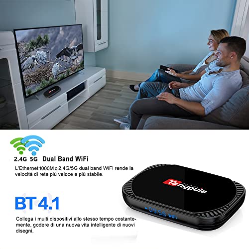 X-verse Tanggula X5 TV Box, 2023 New Android TV Box, 4GB+128GB Android 11.0 Streaming Device with Latest Dual Band WiFi 2.4GHz/5GHz Free Voice Remote Mini Keyboard