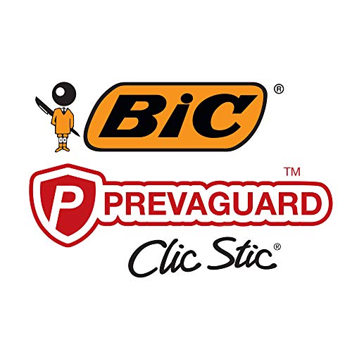 BIC PrevaGuard Clic Stic Ballpoint Pen, Black, 60-Count