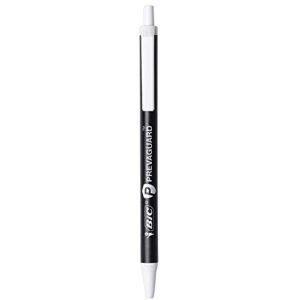 BIC PrevaGuard Clic Stic Ballpoint Pen, Black, 60-Count