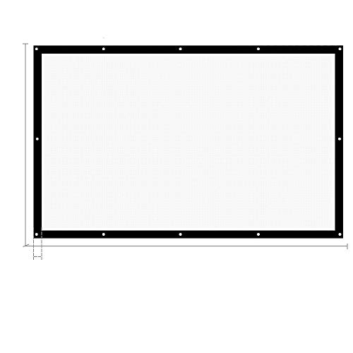 PBKINKM 180/200/250/300 inch Projection Projector Screen 16:9 Fold Portable Screen Canvas Matt White for Home Film Wall Mounted (Size : 300 inch)