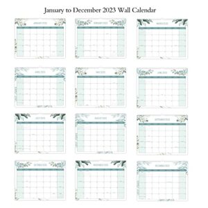 Calendar 2023 - 12 Month Wall Calendar From January 2023 to December 2023.15" X 11.8" Large Twin-Wire Binding Monthly Weekly Planner Academic Calendar