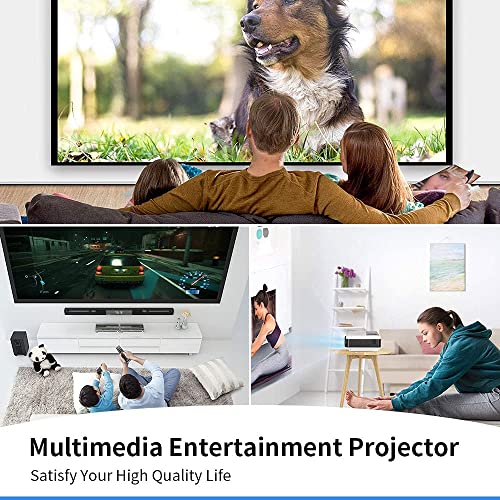 EUG LCD LED Multimedia HD Video Projector 1080P Digital Movie Gaming Projector HDMI USB AV VGA Audio for Laptop PC Smartphone DVD PS4 Xbox Wii Home Theater Outdoor Party