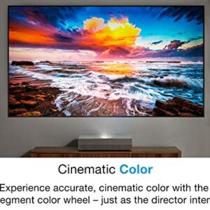 Optoma CinemaX P2 Smart 4K UHD Laser Projector for Home Theater 3000 Lumens Superior Image with Laser & 6-Segment Color Wheel (Renewed)