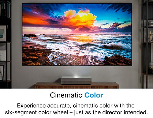 Optoma CinemaX P2 Smart 4K UHD Laser Projector for Home Theater 3000 Lumens Superior Image with Laser & 6-Segment Color Wheel (Renewed)