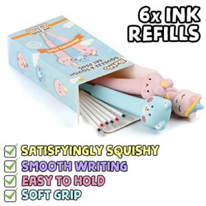 BUNMO Kawaii Pens Squishies 3pk | Hours of Creative Fun | Cute Squishy Pens | Great for Stress Relief | Tween Girls Toys | Fun Kids Stationary