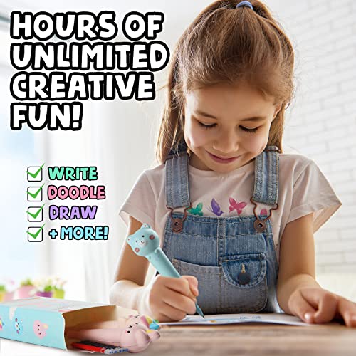 BUNMO Kawaii Pens Squishies 3pk | Hours of Creative Fun | Cute Squishy Pens | Great for Stress Relief | Tween Girls Toys | Fun Kids Stationary