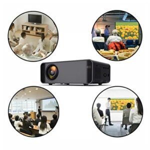 FZZDP Black Portable Projector High Definition Mobile Phone Same Screen Projector Home Theater Projector